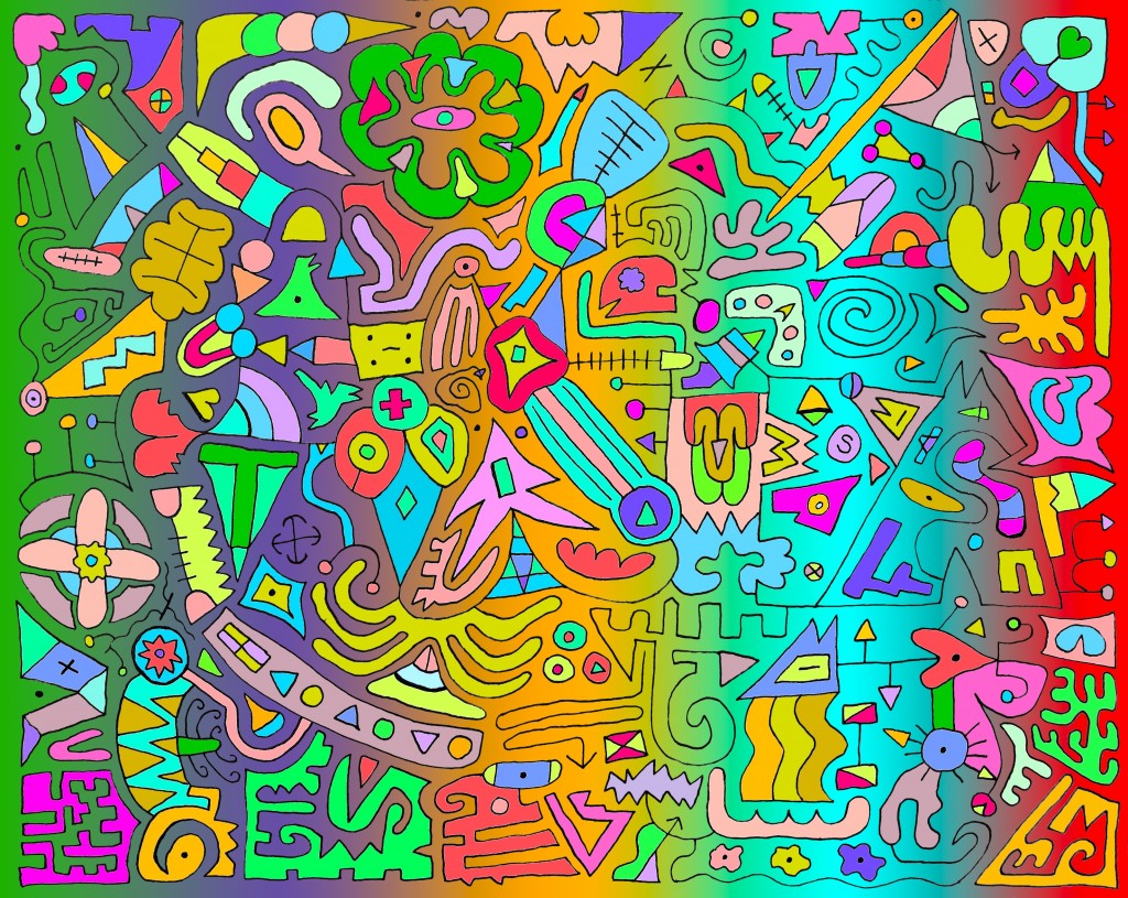 Lots of lines and colors. drawing by Jeff Syrop | Doodle Addicts