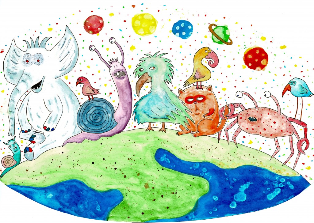 Animal Planets drawing by Jeff Syrop | Doodle Addicts