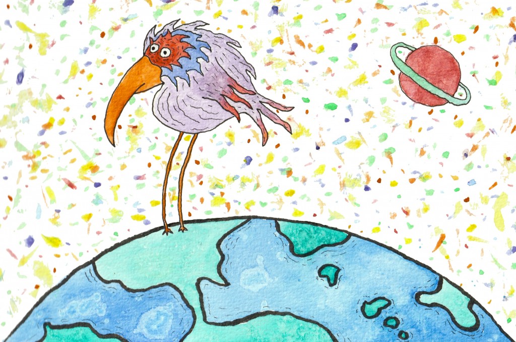 Colossal Bird Planet Perch drawing by Jeff Syrop | Doodle Addicts