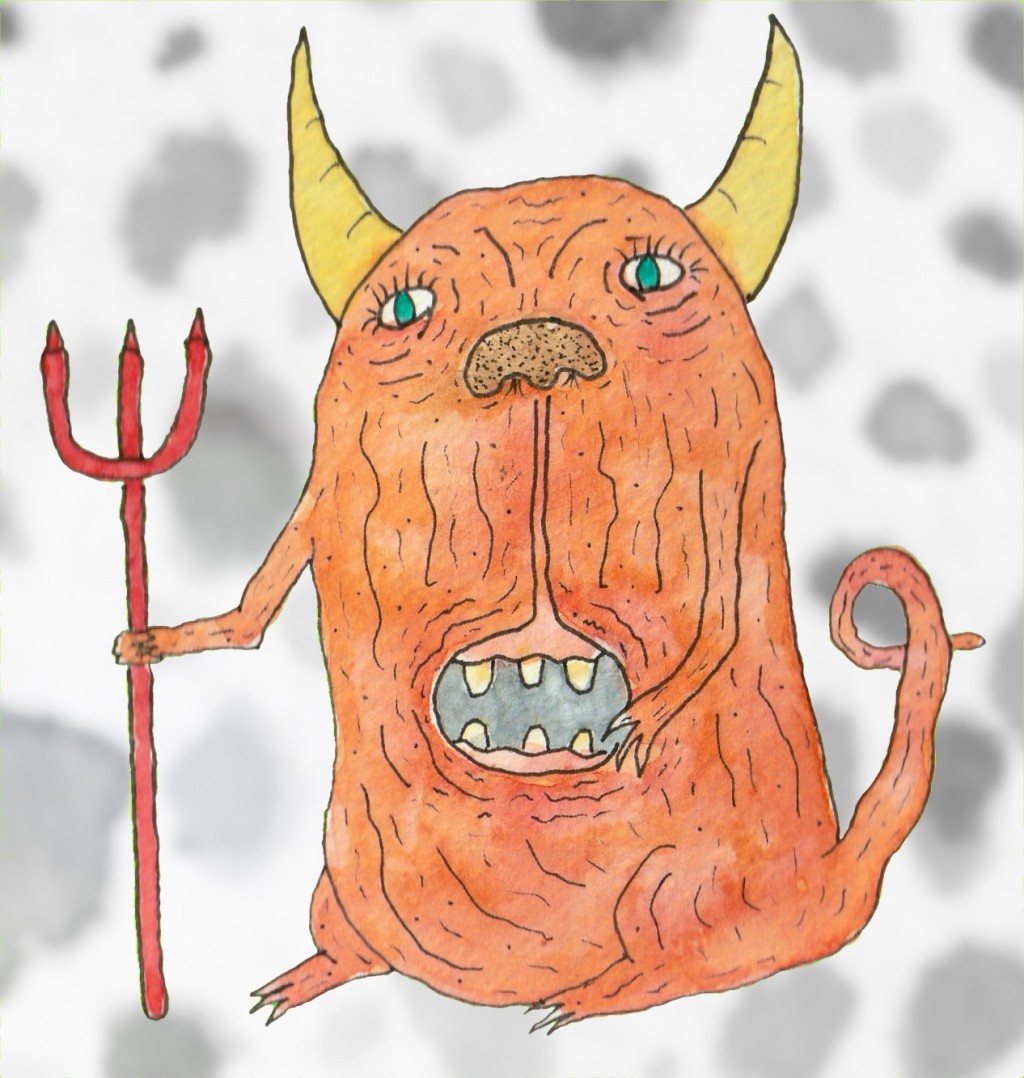 Devil Cat drawing by Jeff Syrop | Doodle Addicts
