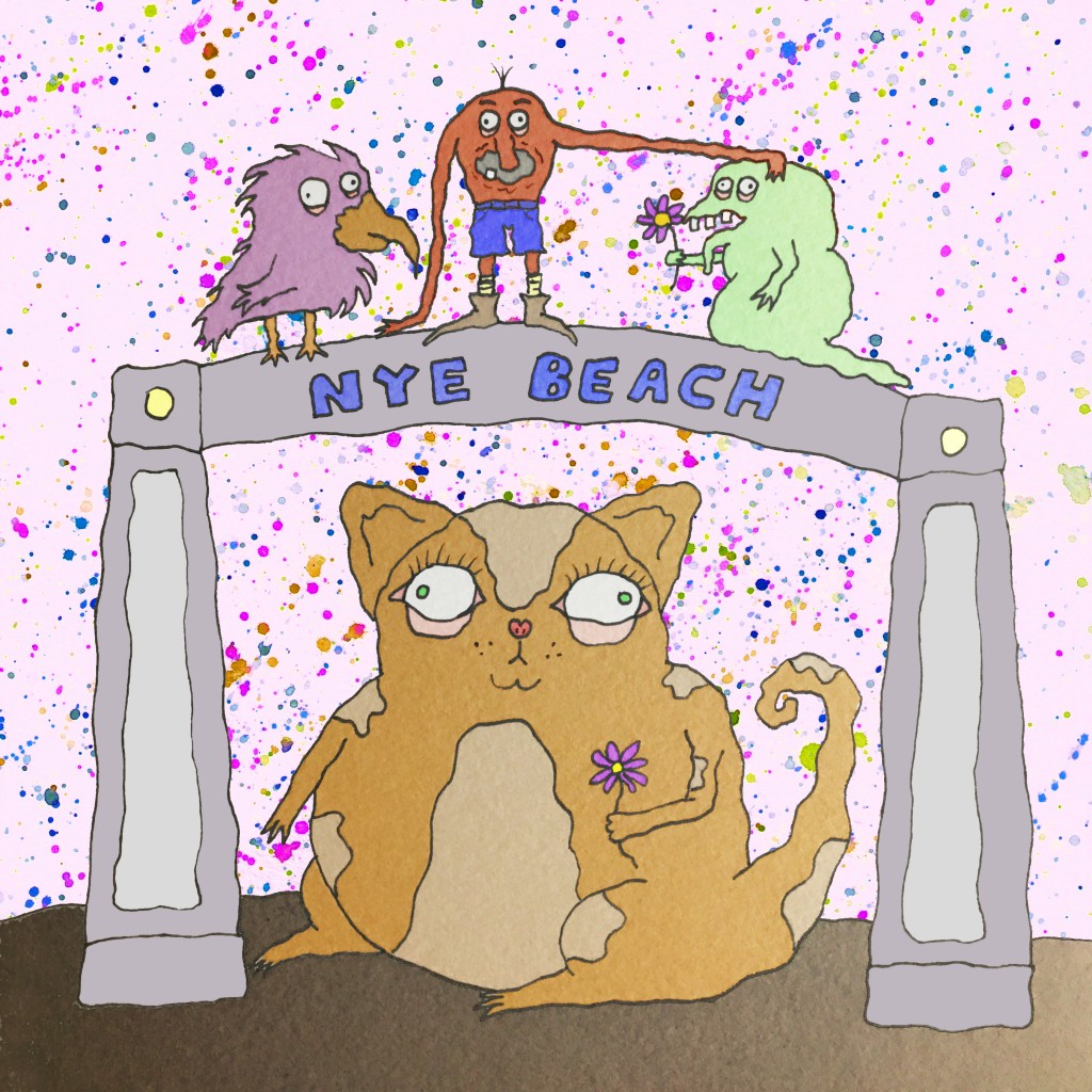 Nye Beach drawing by Jeff Syrop | Doodle Addicts