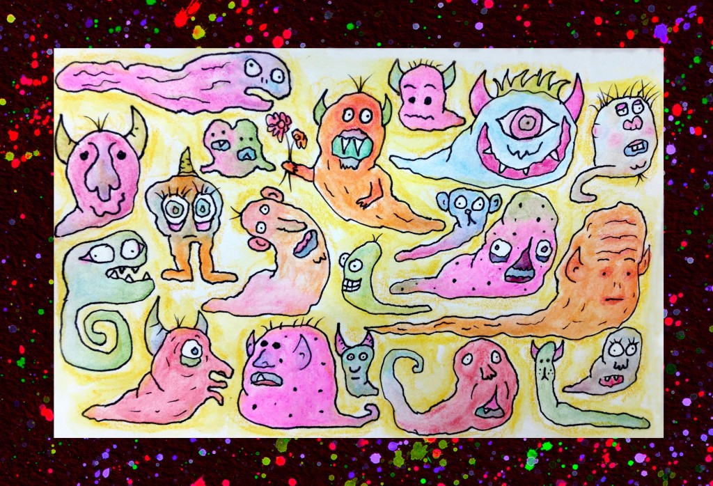 Scientific Illustration of Slug Monsters drawing by Jeff Syrop | Doodle ...