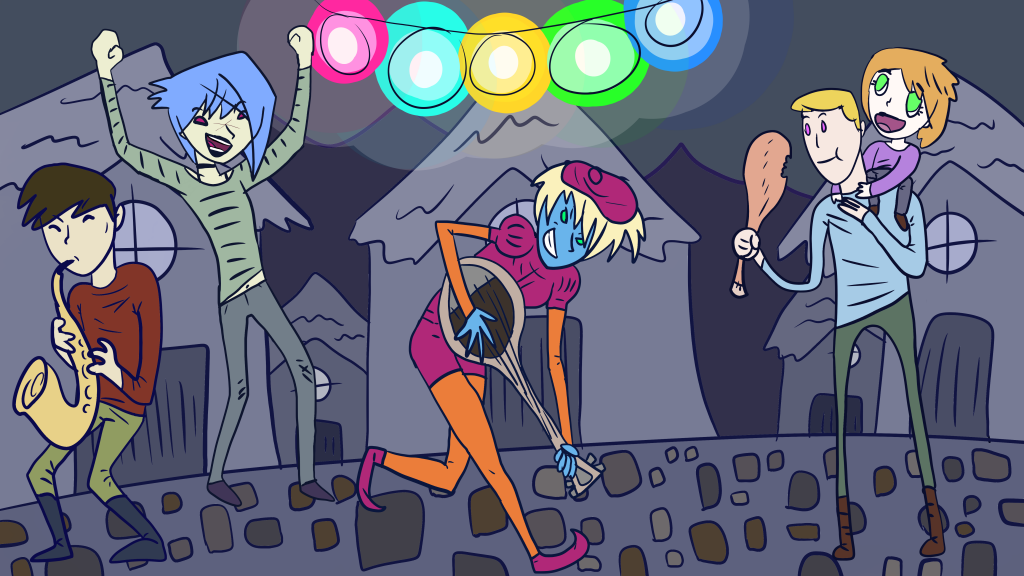 making a veritable ruckus drawing by Josh Gee | Doodle Addicts