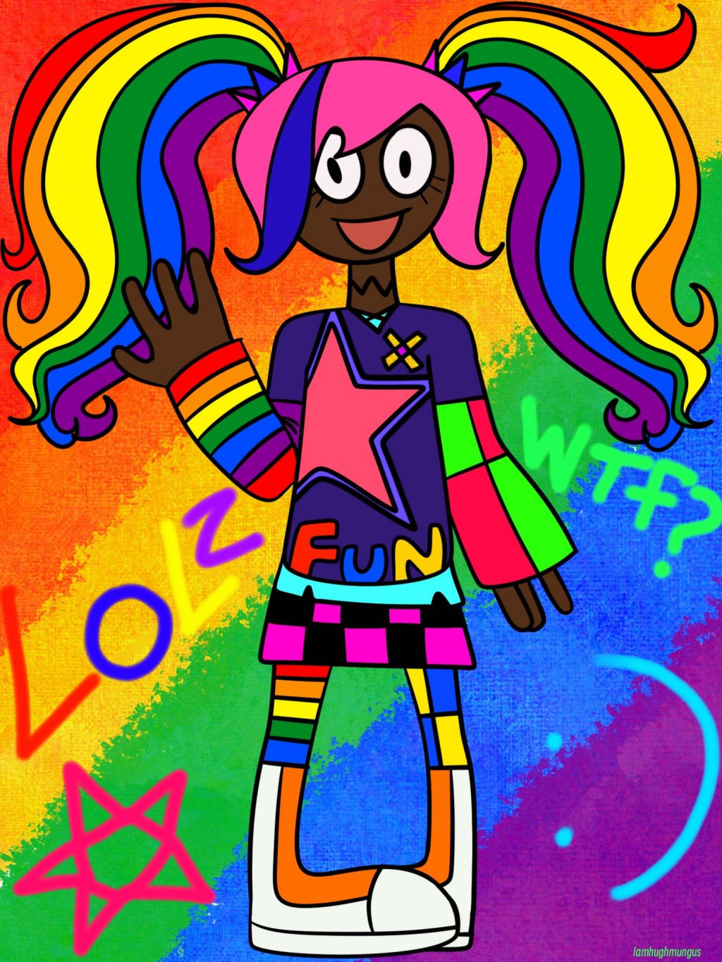 Chrissy Temple The Rainbow Scene Queen! drawing by Valeria | Doodle Addicts