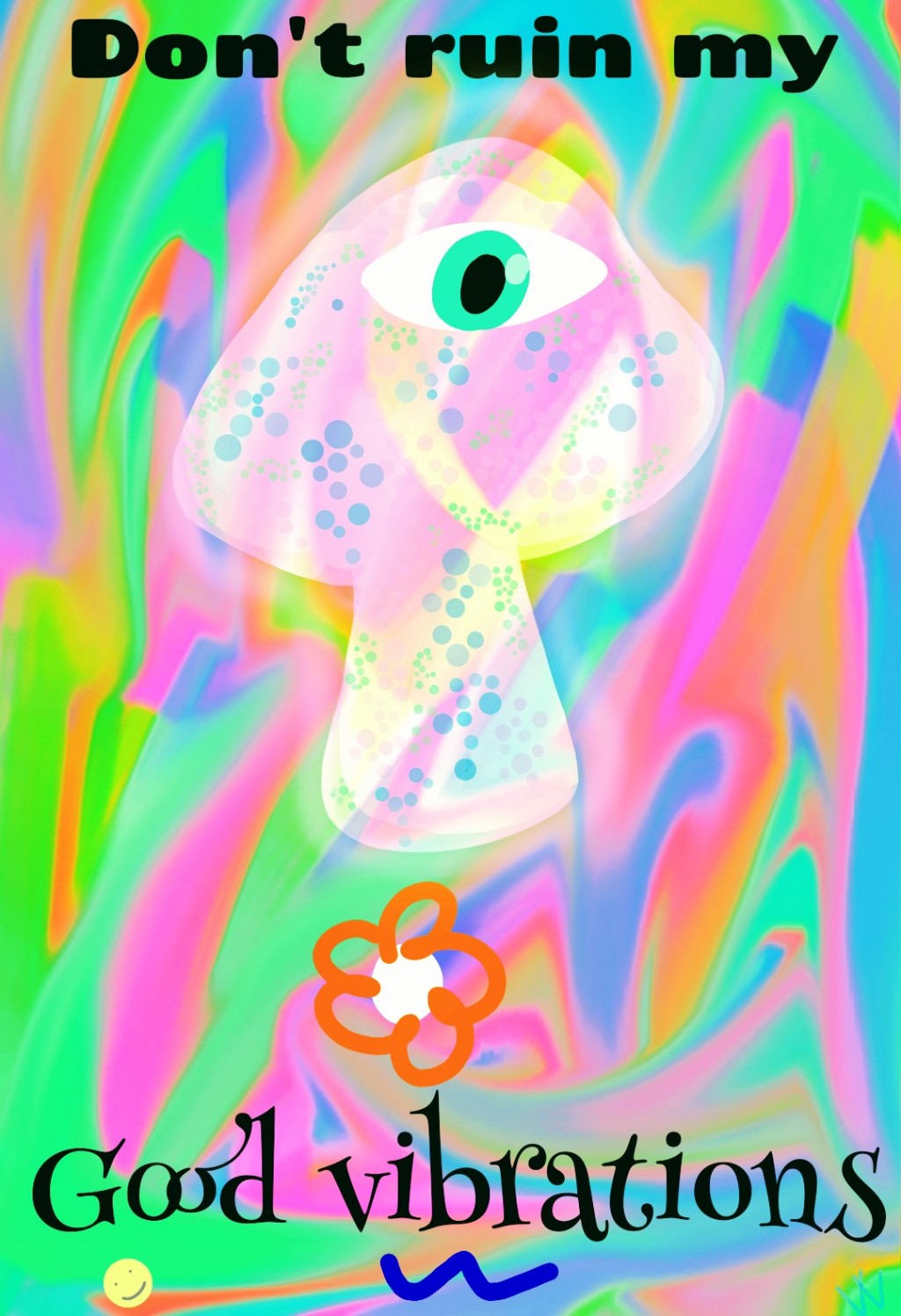 Good vibes only drawing by Valeria | Doodle Addicts