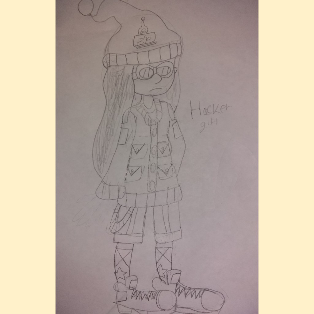 Hacker girl drawing by Valeria | Doodle Addicts