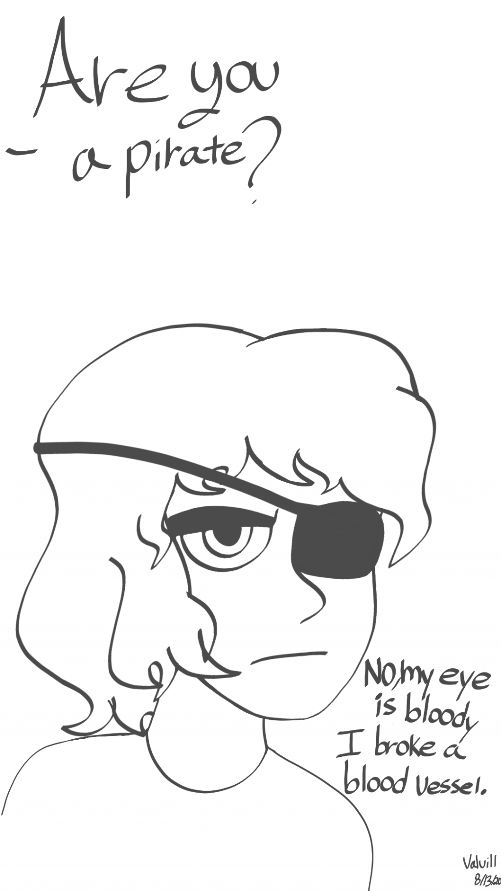 Eye patch drawing by Valeria | Doodle Addicts