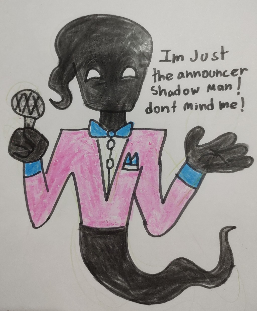 Announcer Shadow Man drawing by Valeria | Doodle Addicts