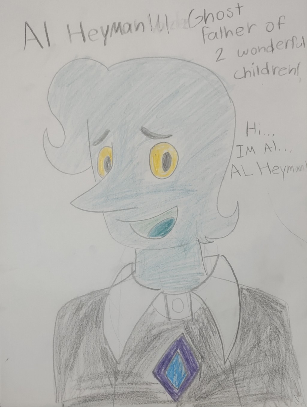 Al Heyman The Pink Ghost drawing by Valeria | Doodle Addicts