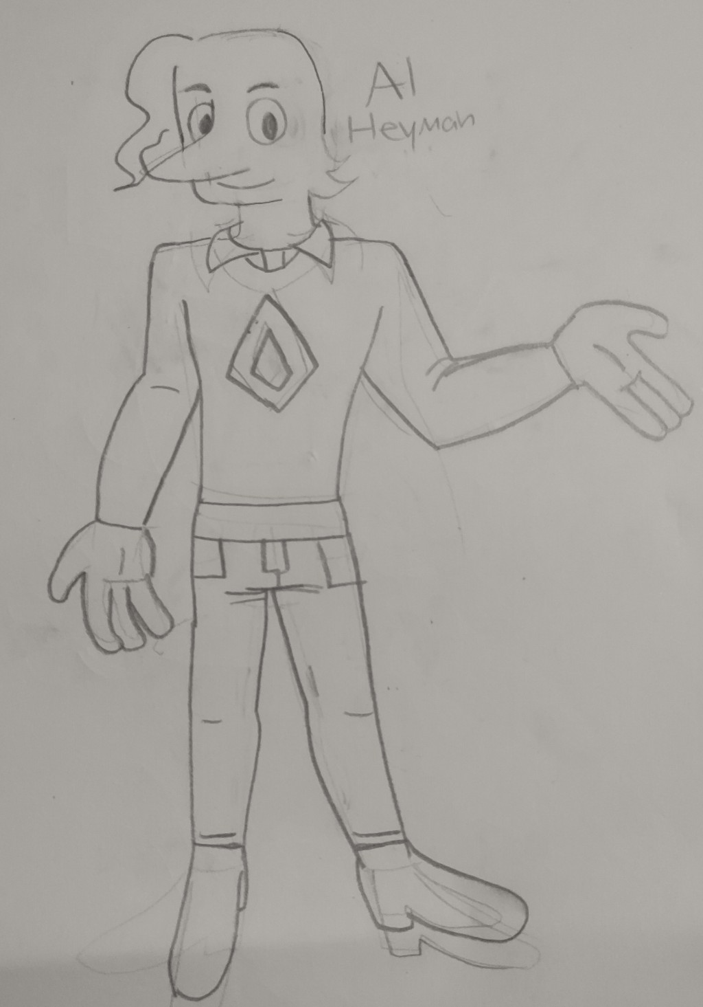 Al Heyman The Pink Ghost drawing by Valeria | Doodle Addicts