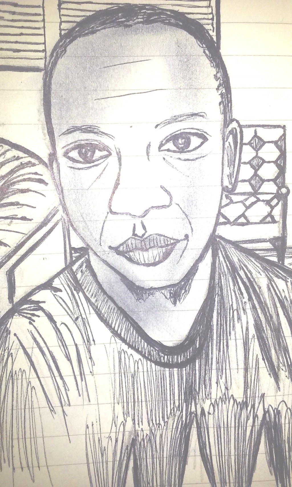 Self portrait drawing by Odinel pierre | Doodle Addicts
