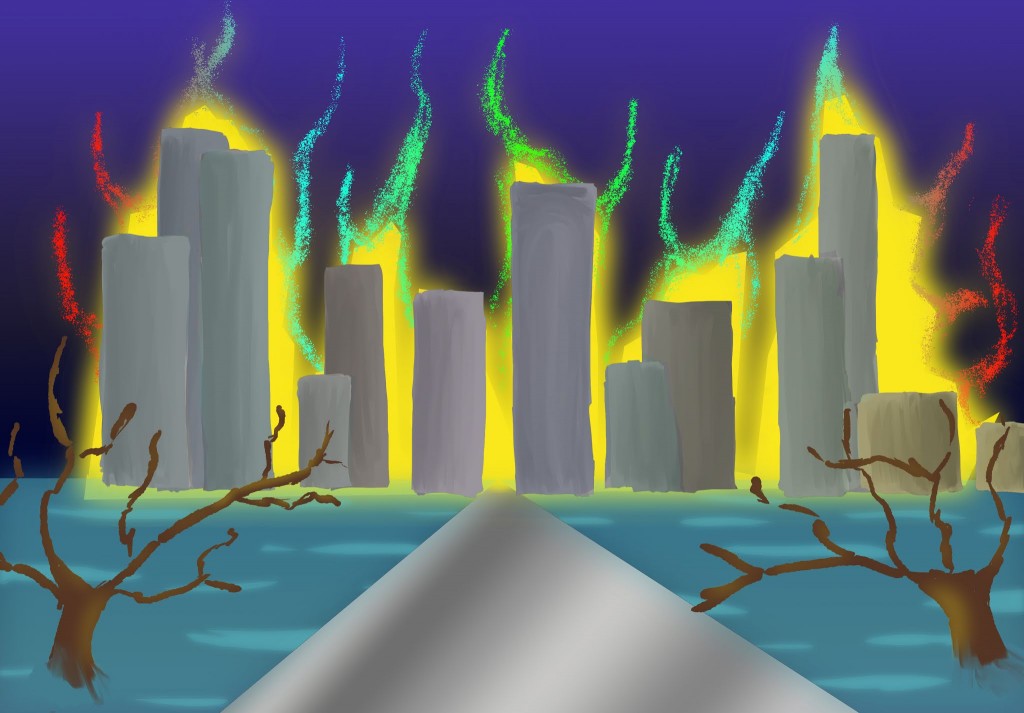 Eclipse Day (time warped edition) drawing by NAJ | Doodle Addicts