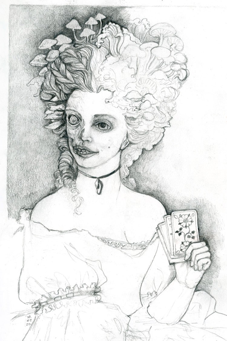 Hel Half Dead drawing by Melissa Scheu | Doodle Addicts