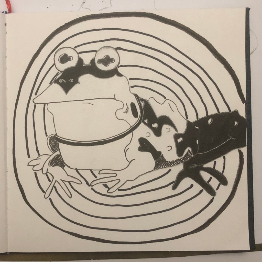Inktober Day 8 toad drawing by Jeanette | Doodle Addicts