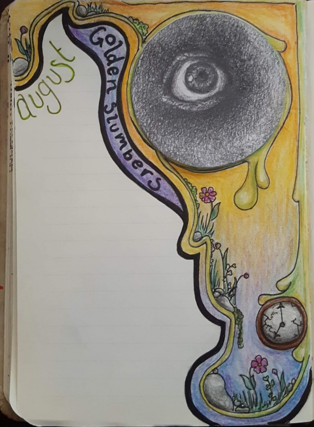 August Journal drawing by Maia Palomar | Doodle Addicts