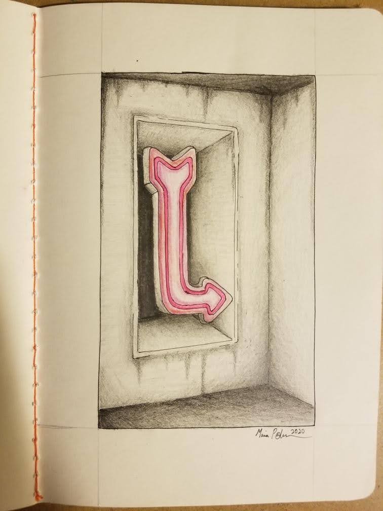 Again drawing by Maia Palomar | Doodle Addicts