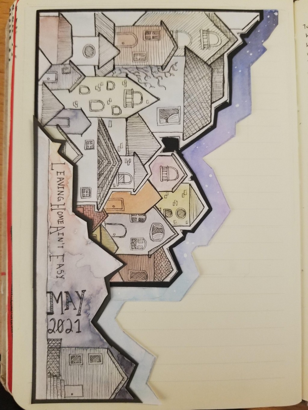 Leaving Home Ain't Easy drawing by Maia Palomar | Doodle Addicts