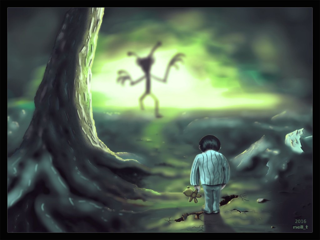 Child's Nightmare drawing by Neil Tackaberry | Doodle Addicts