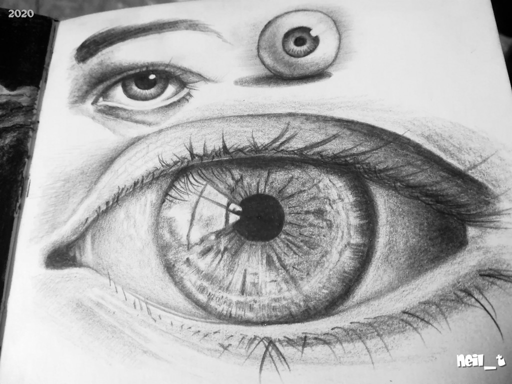 Anatomy Study - Eyes drawing by Neil Tackaberry | Doodle Addicts