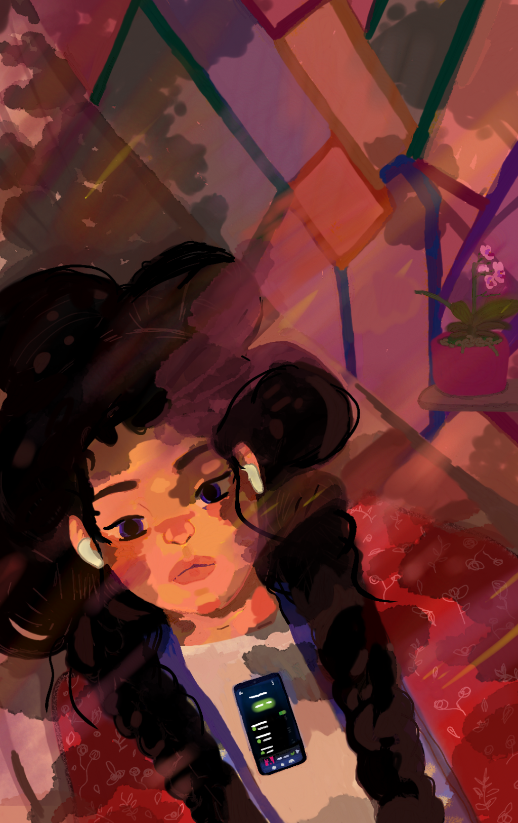 Lo-fi vibes drawing by Cecelia Ann | Doodle Addicts