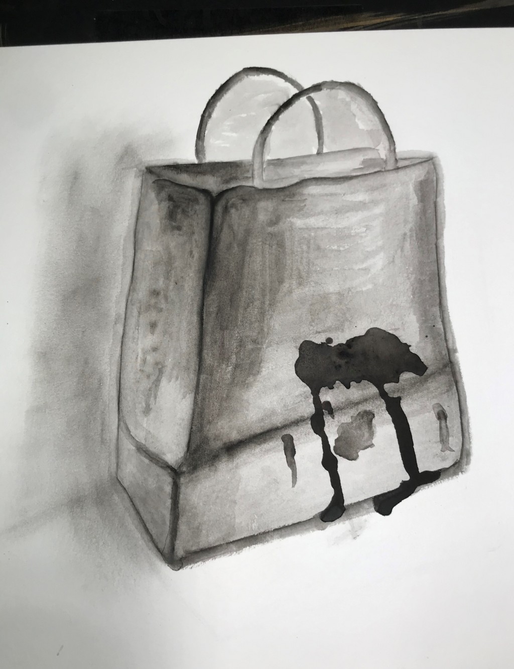 Paper bag drawing by Suzette | Doodle Addicts