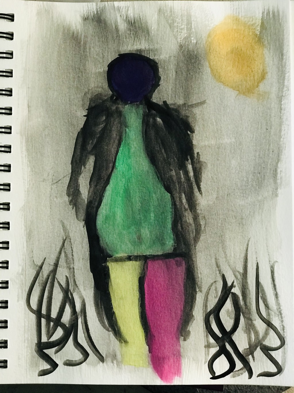 Looking back.... drawing by Suzette | Doodle Addicts