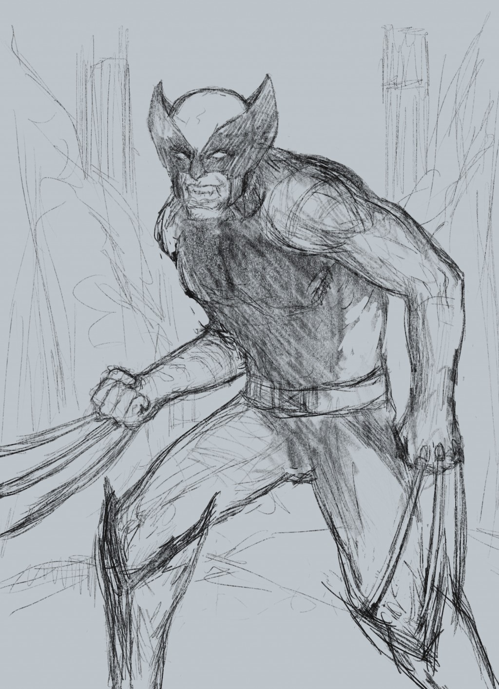 Wolverine sketch drawing by Mauro Lira | Doodle Addicts