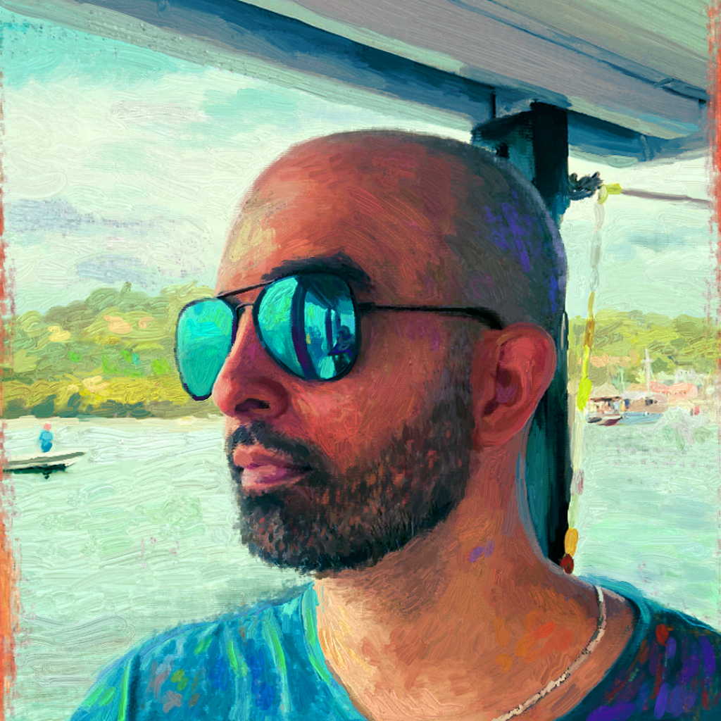 Self portrait painting drawing by Mauro Lira | Doodle Addicts