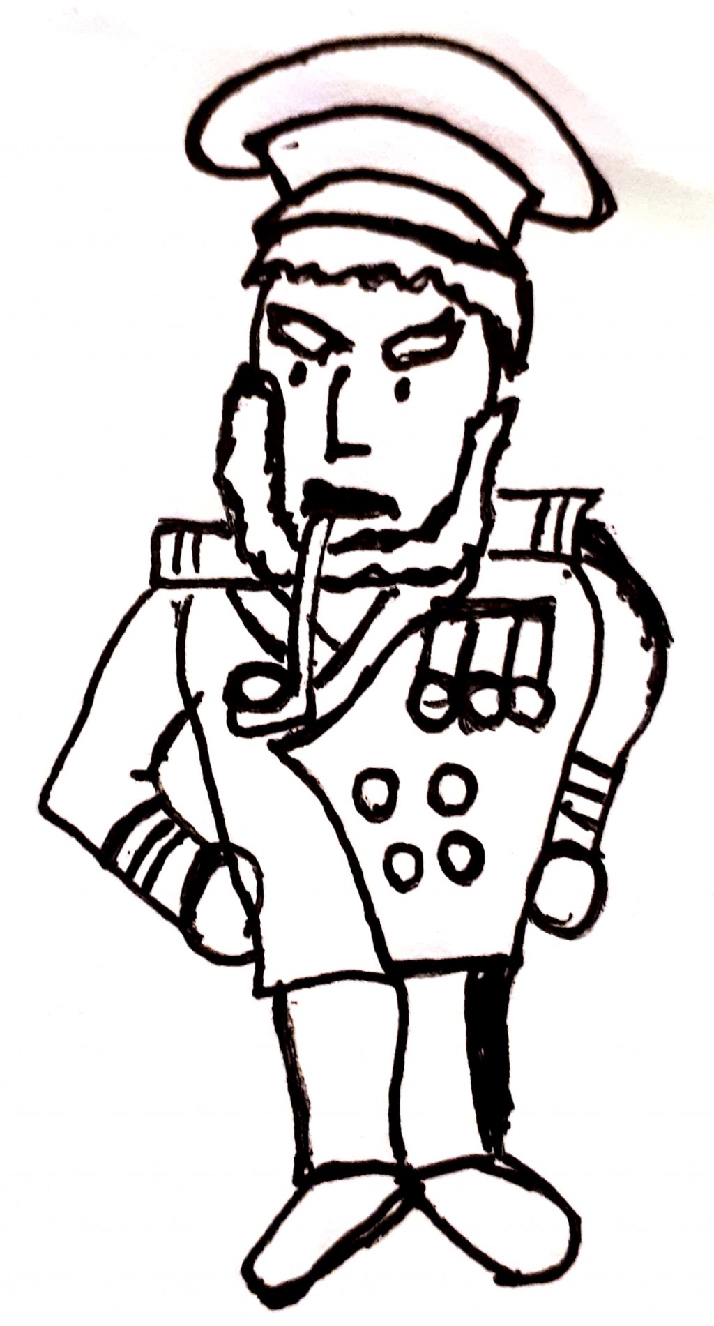 Captain Obvious drawing by Daniel Gräfen | Doodle Addicts