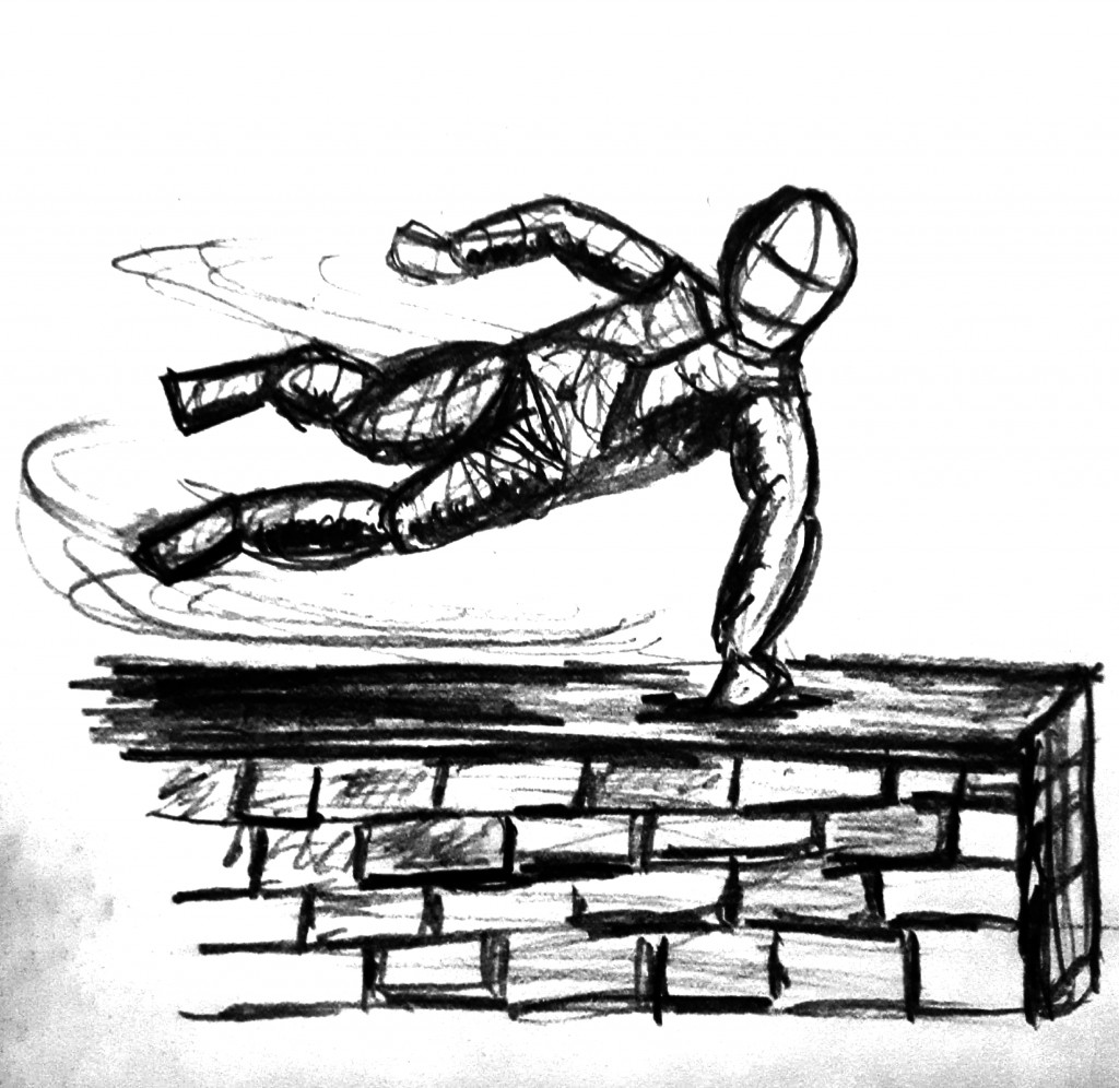 Parkour drawing by Daniel Gräfen | Doodle Addicts