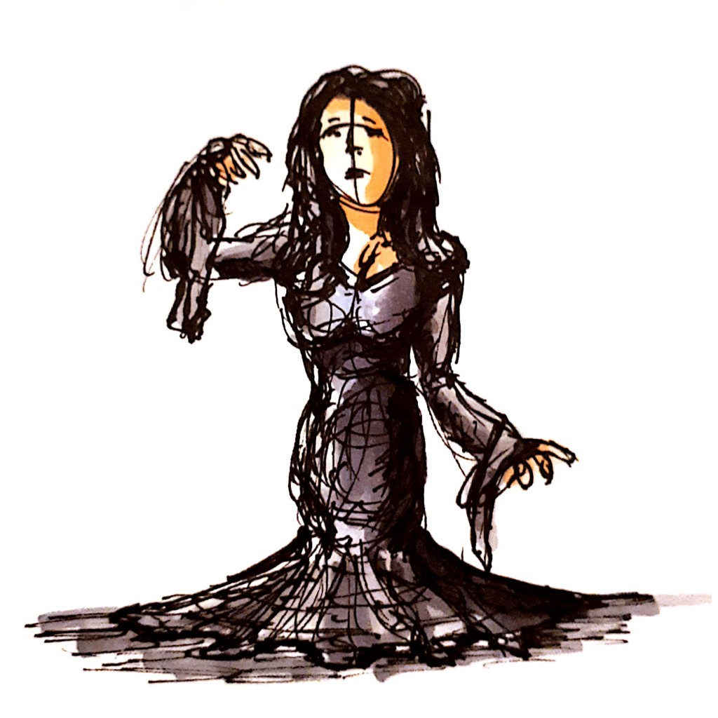 Morticia Addams drawing by Daniel Gräfen | Doodle Addicts