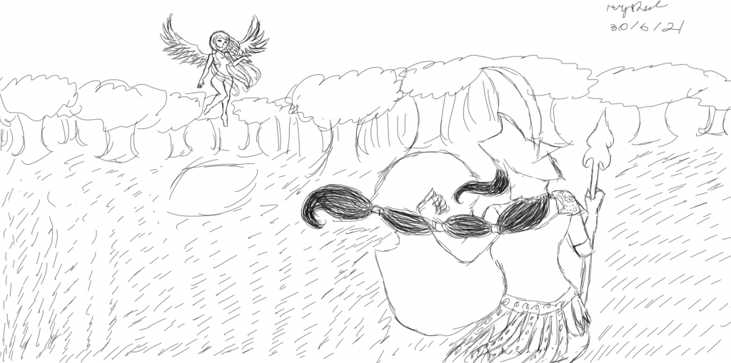 Athena Vs Bellona drawing by KrystalKreations | Doodle Addicts