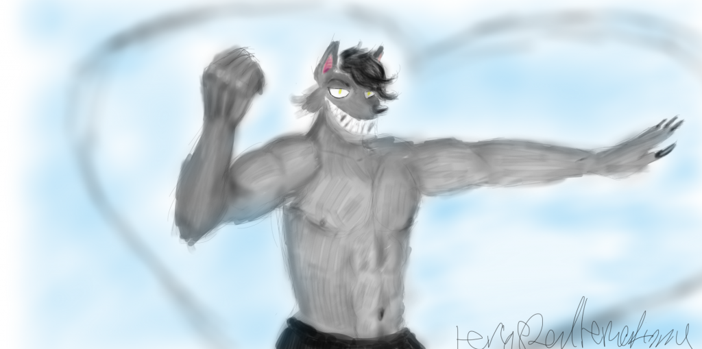 Hunky Wolf drawing by KrystalKreations | Doodle Addicts