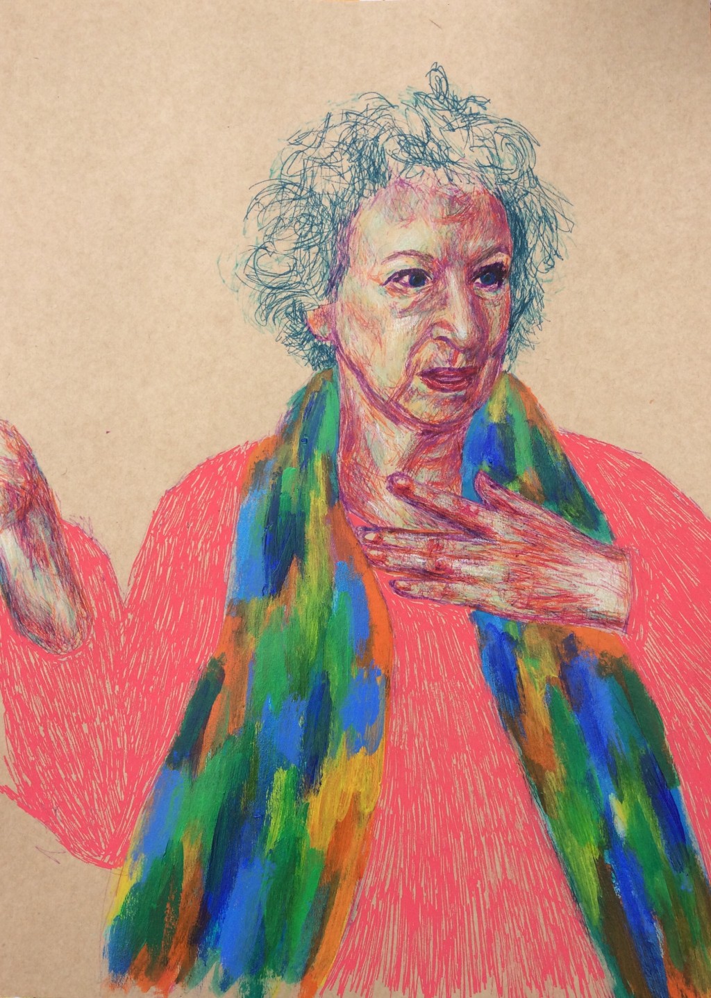 Margaret Atwood drawing by Nav | Doodle Addicts