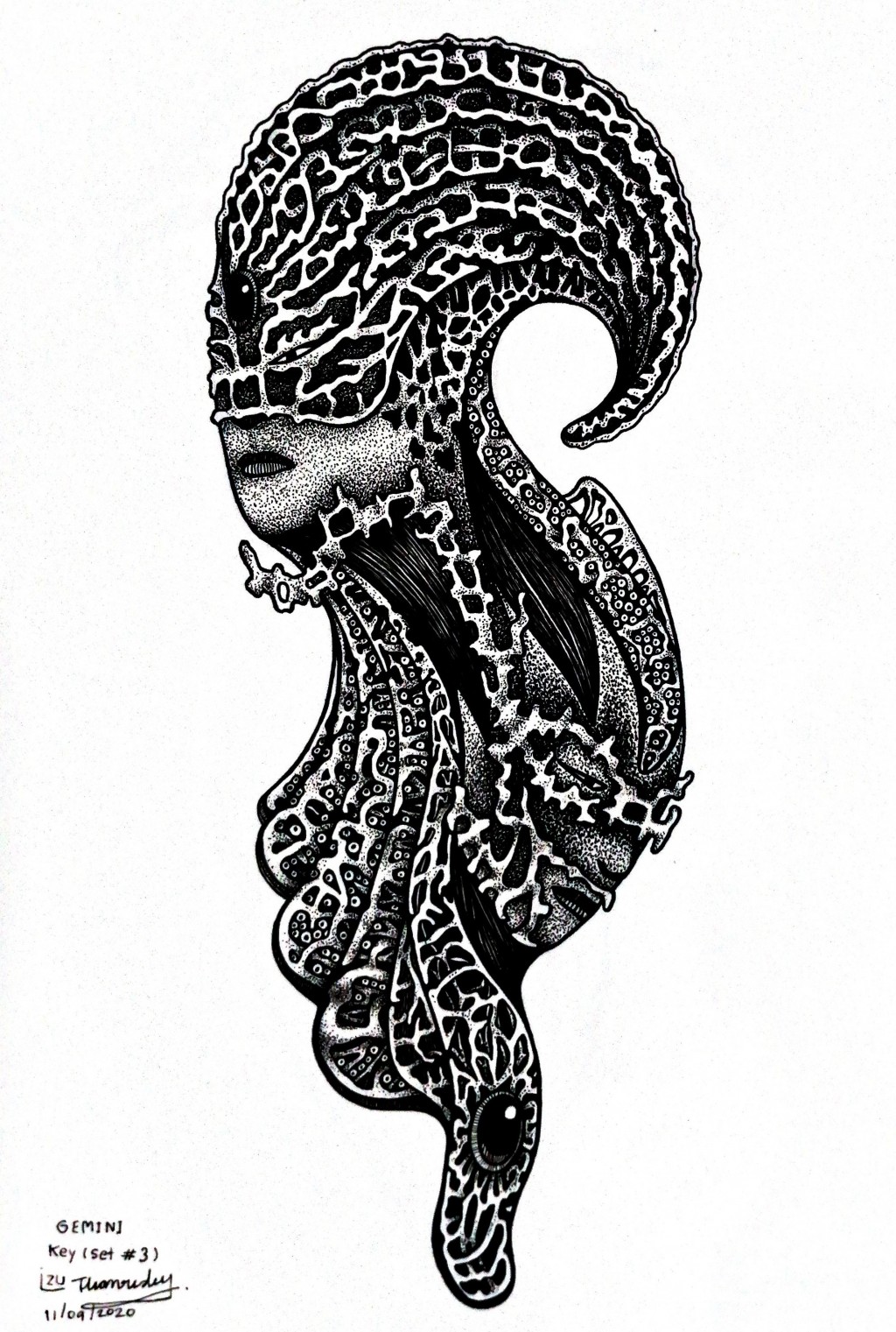 Character Design 12 Zodiac: Gemini drawing by Thanrudee | Doodle Addicts