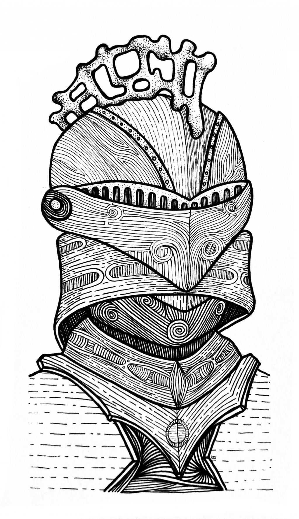 Inktober 2020 - ARMOR drawing by Thanrudee | Doodle Addicts