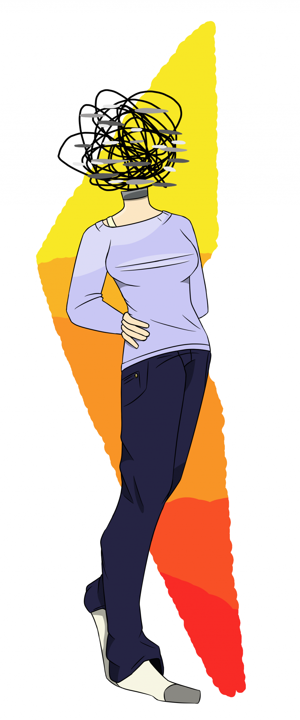 Nondescript Static Head Girl drawing by Richy | Doodle Addicts