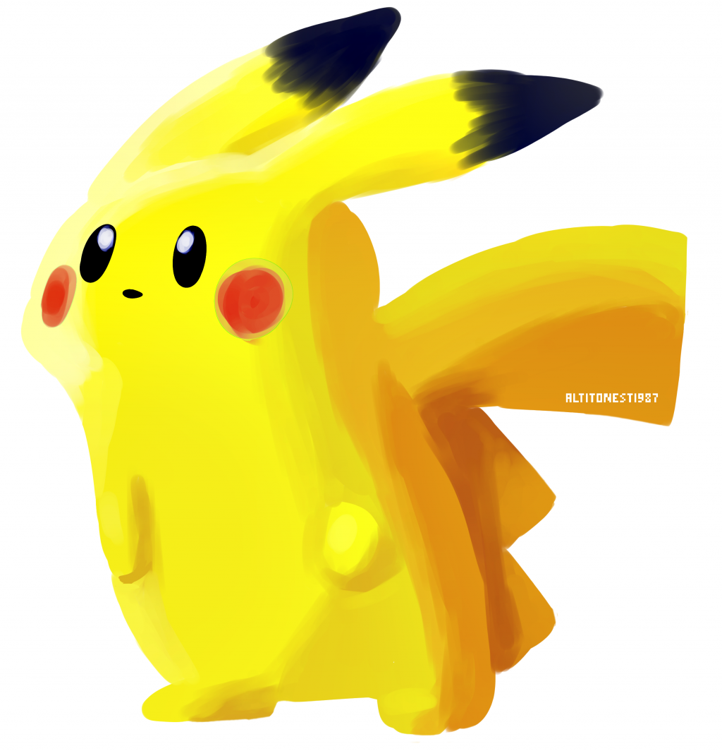 Chubby Pikachu drawing by Richard/Corvid | Doodle Addicts