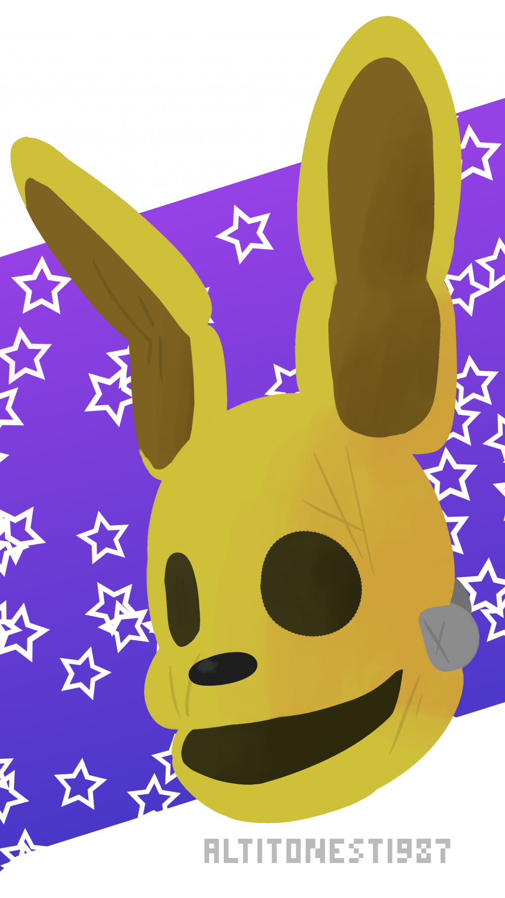 Spring Bonnie Mask drawing by Richard/Corvid | Doodle Addicts