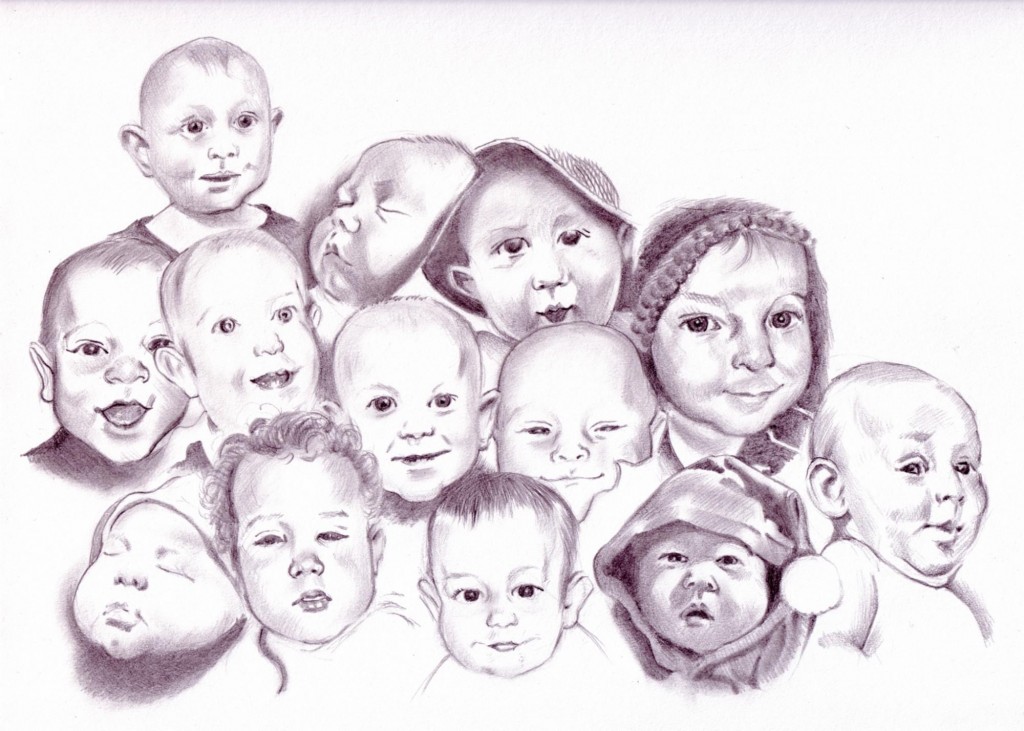 Children's Faces drawing by David Wilson | Doodle Addicts