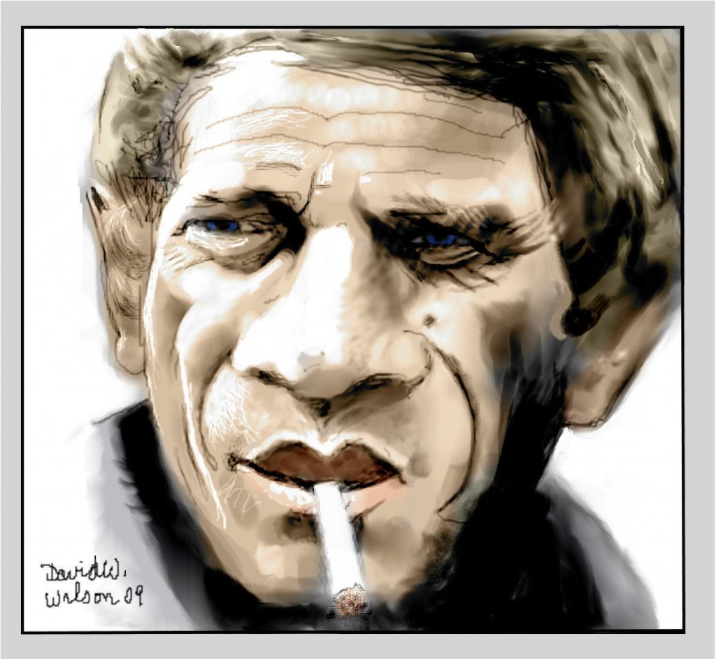 Steve McQueen drawing by David Wilson | Doodle Addicts