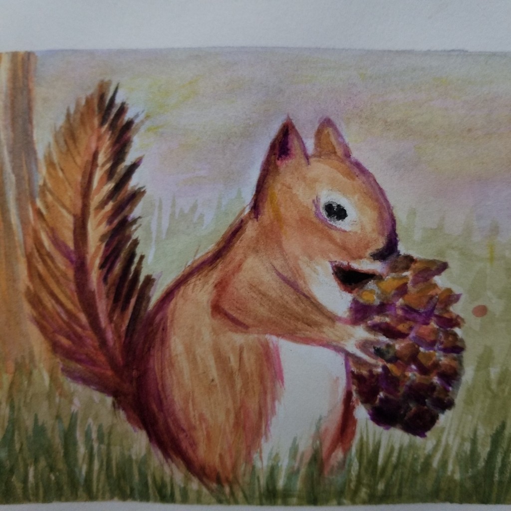 Funky Squirrel drawing by Michelle | Doodle Addicts