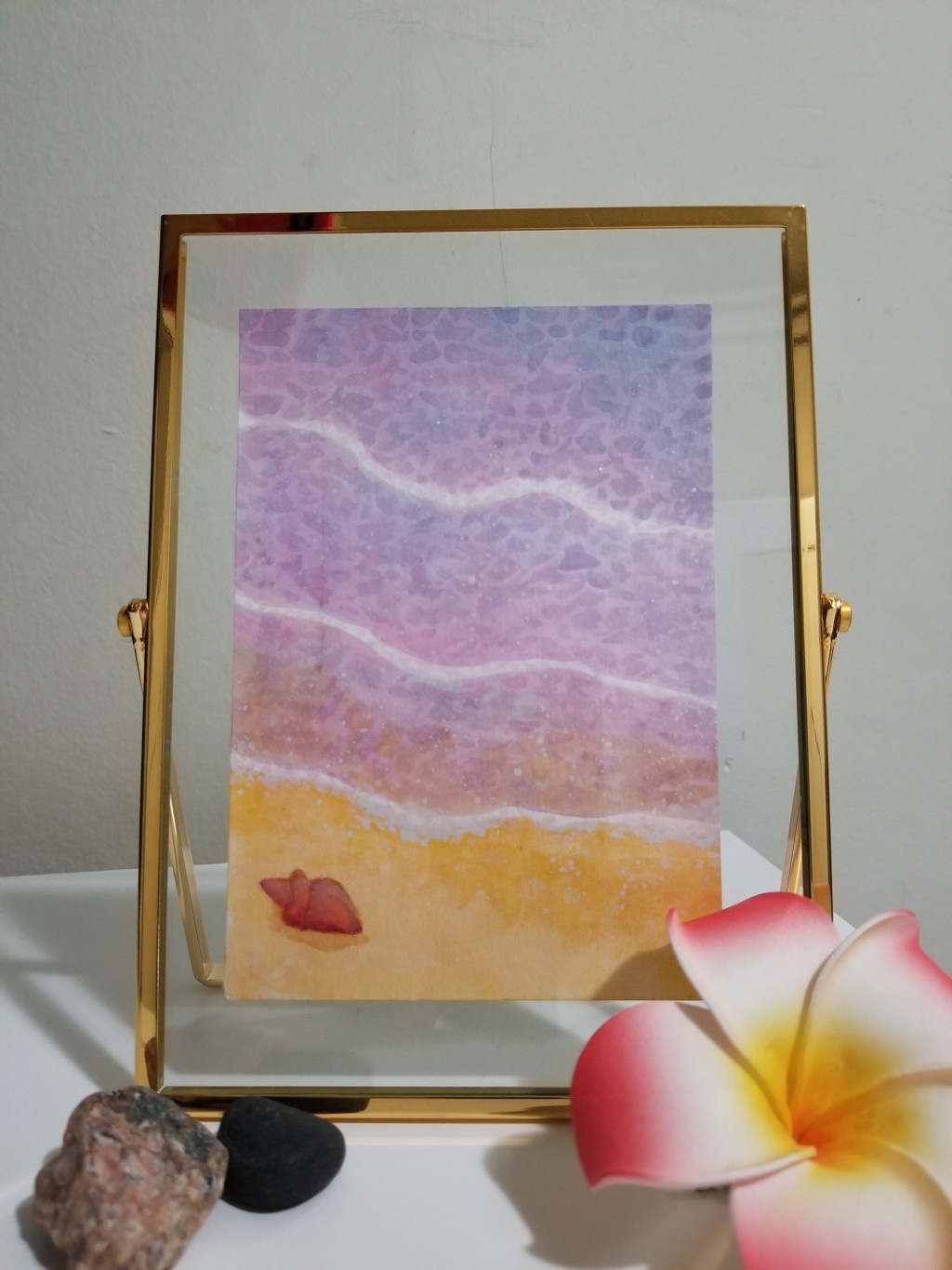 Pink&Purple Beach Waves drawing by Michelle | Doodle Addicts