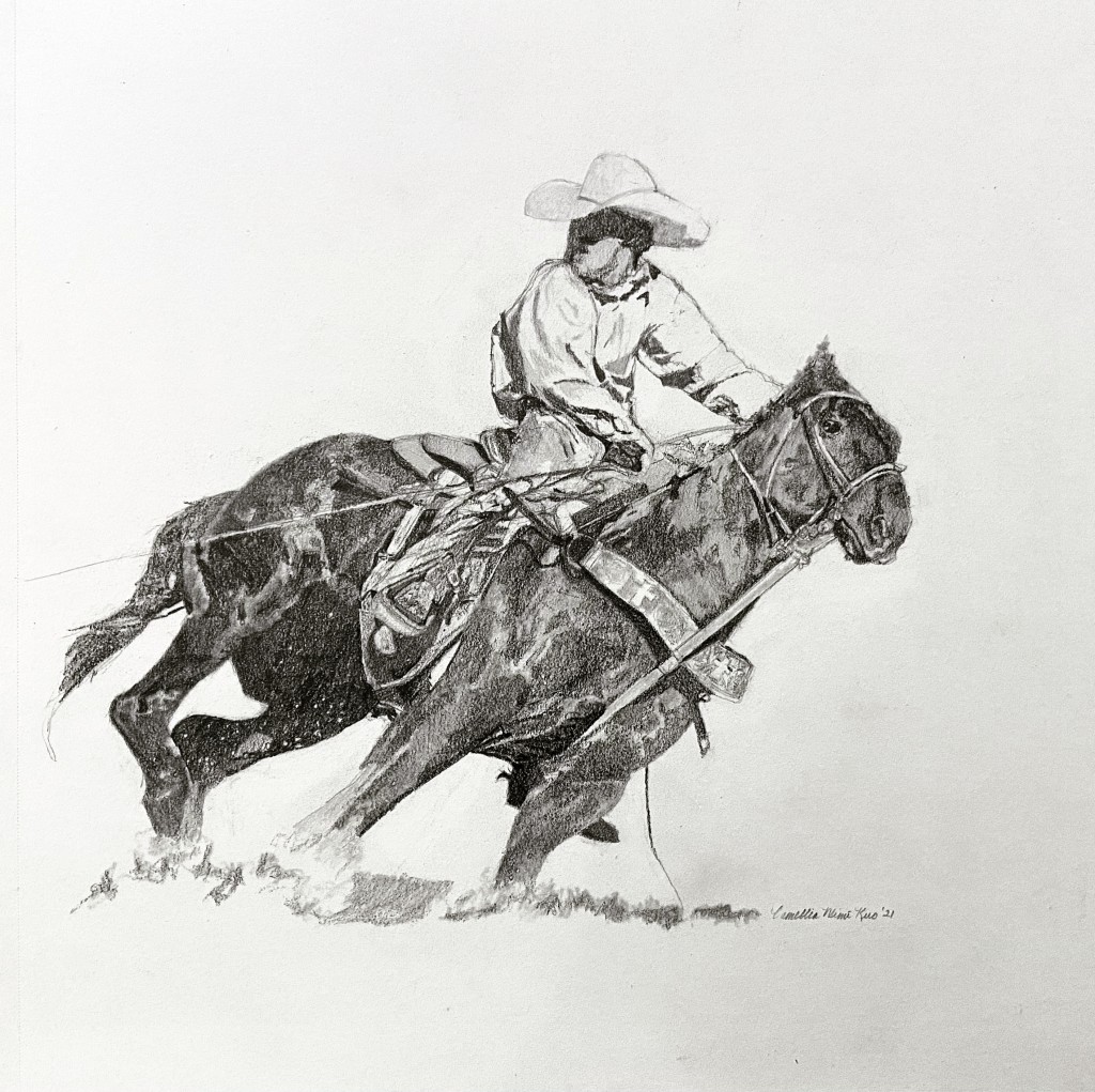 Calf Roping drawing by MimiK | Doodle Addicts