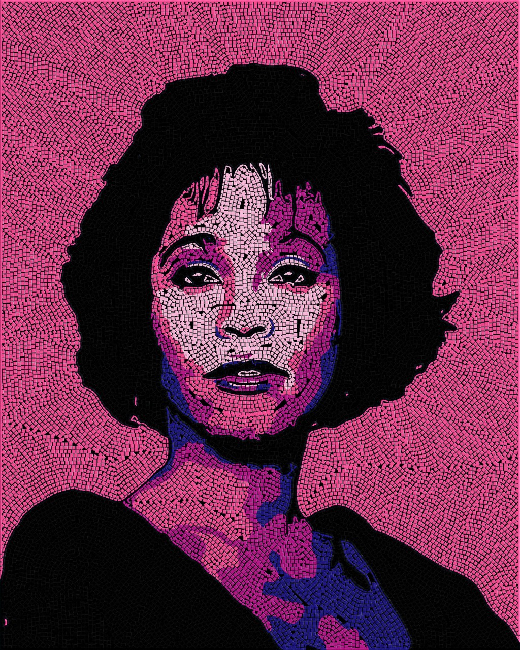 Whitney Houston drawing by Kevin Valentine | Doodle Addicts
