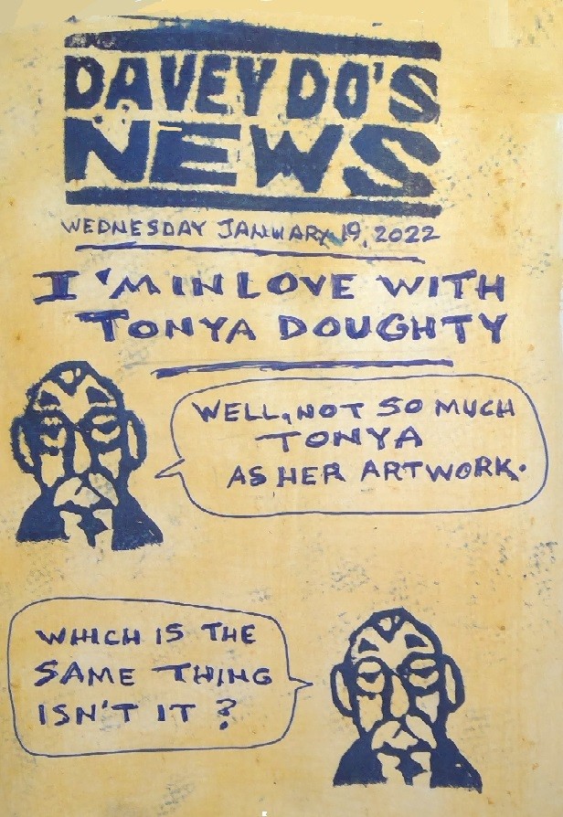 Davey Do's News 1.19.22 drawing by Dave Douglas | Doodle Addicts