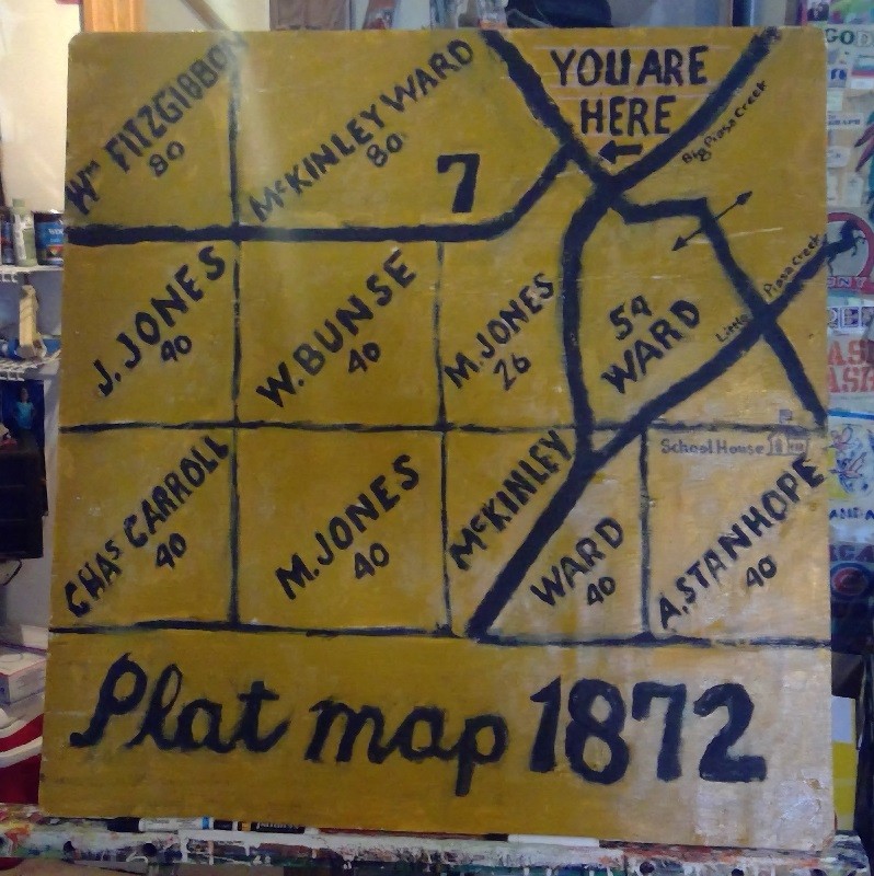 Plat map 1872 drawing by Dave Douglas | Doodle Addicts