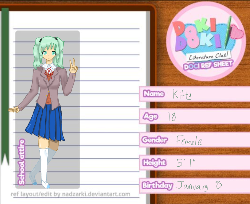 My DDLC OC drawing by Kira | Doodle Addicts