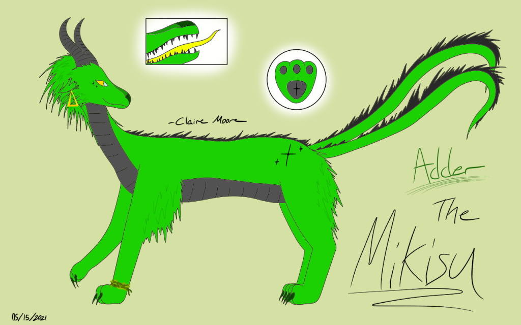 Adder the Mikisu drawing by Claire Moore | Doodle Addicts