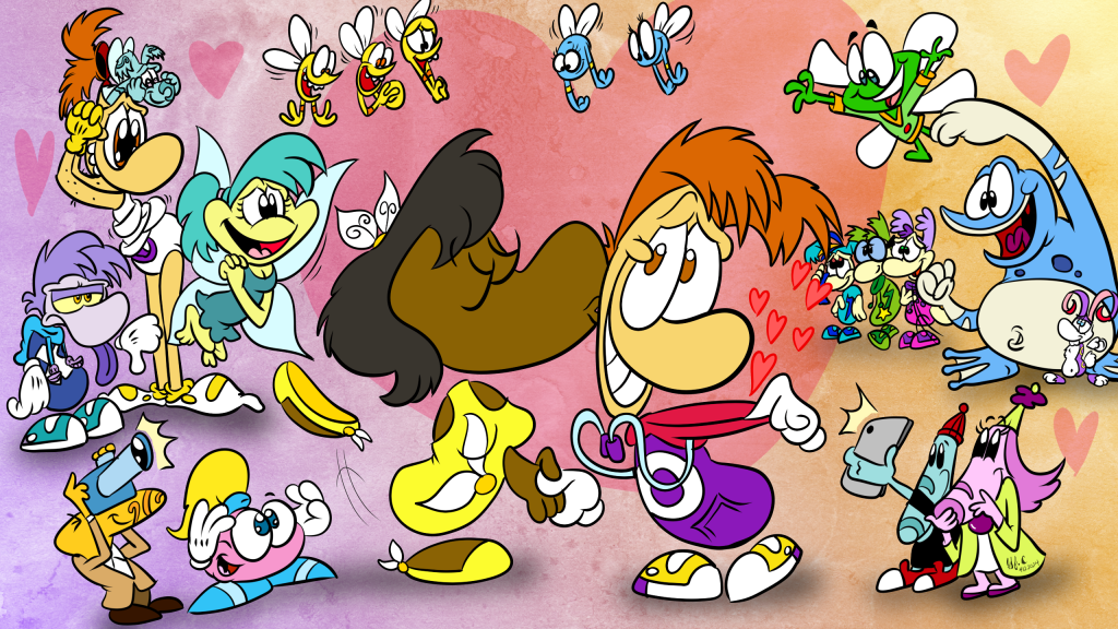 Rayman's Heroic Rewarding Kiss drawing by Ginger | Doodle Addicts